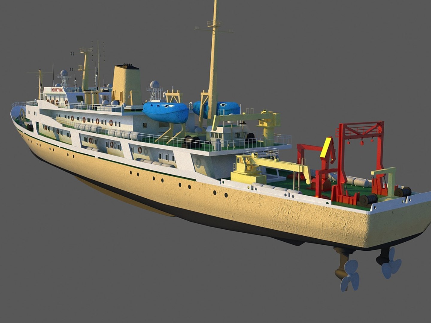 3D Scientific Research Ship 2 - TurboSquid 1594336