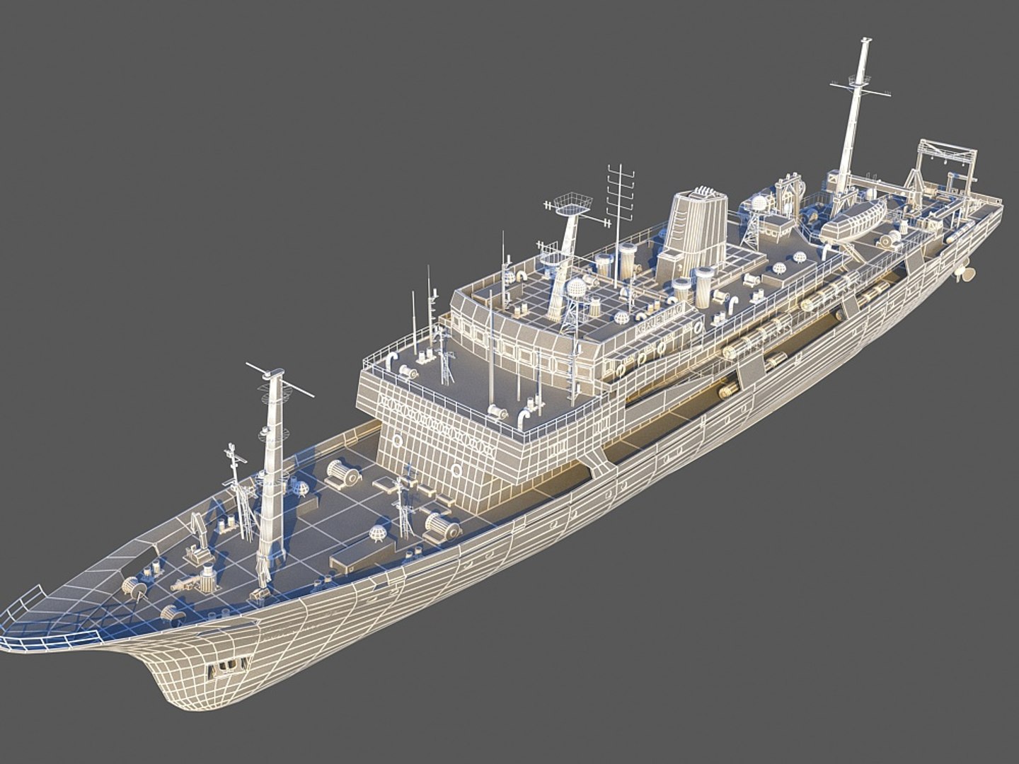 3D Scientific Research Ship 2 - TurboSquid 1594336