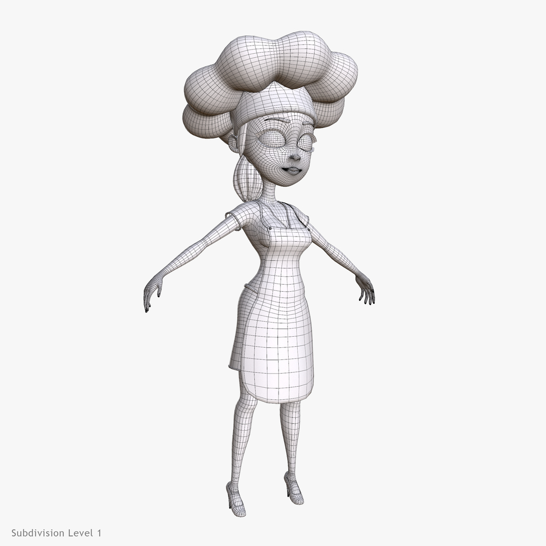 3d Max Deniz Cook Cartoon Girl