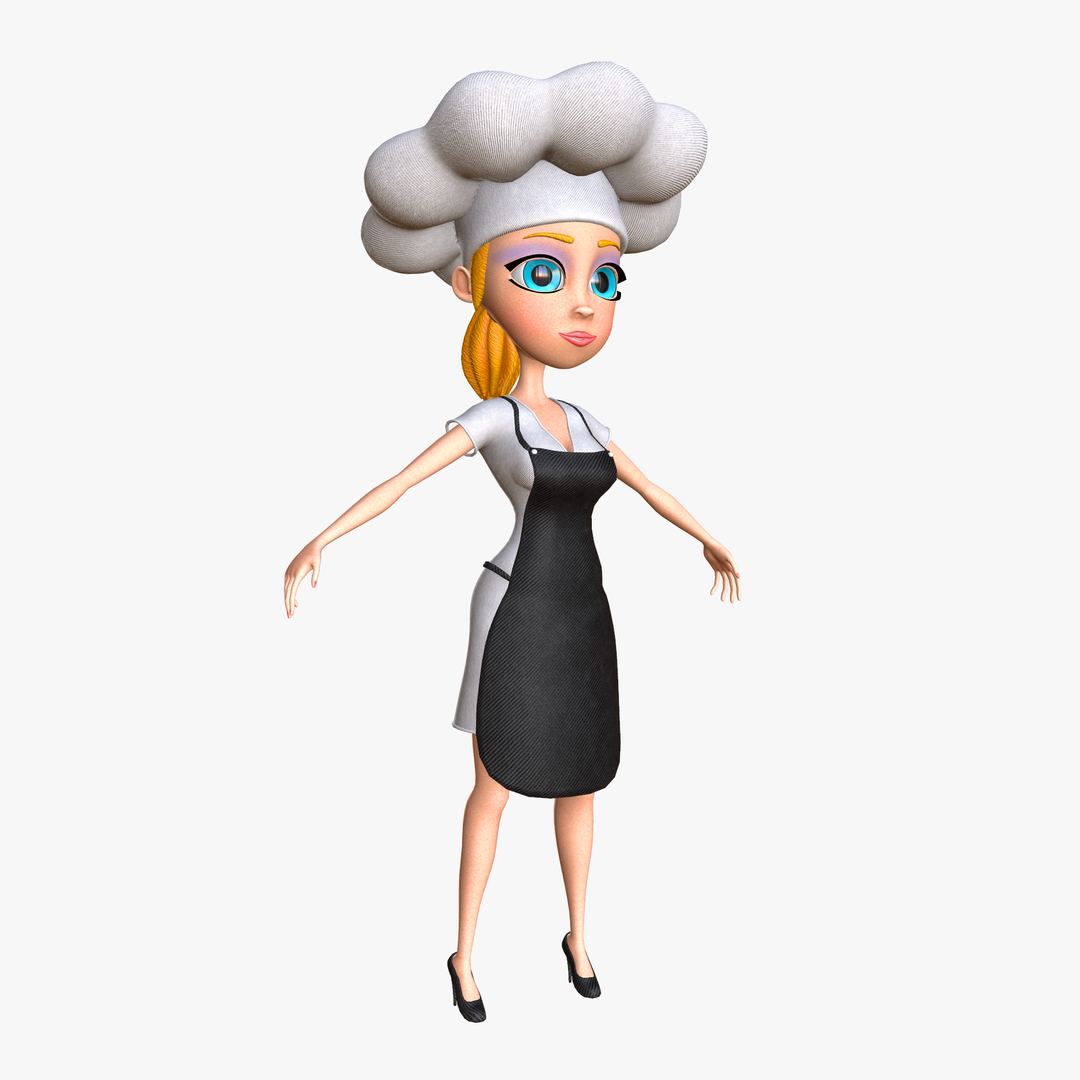 3d Max Deniz Cook Cartoon Girl