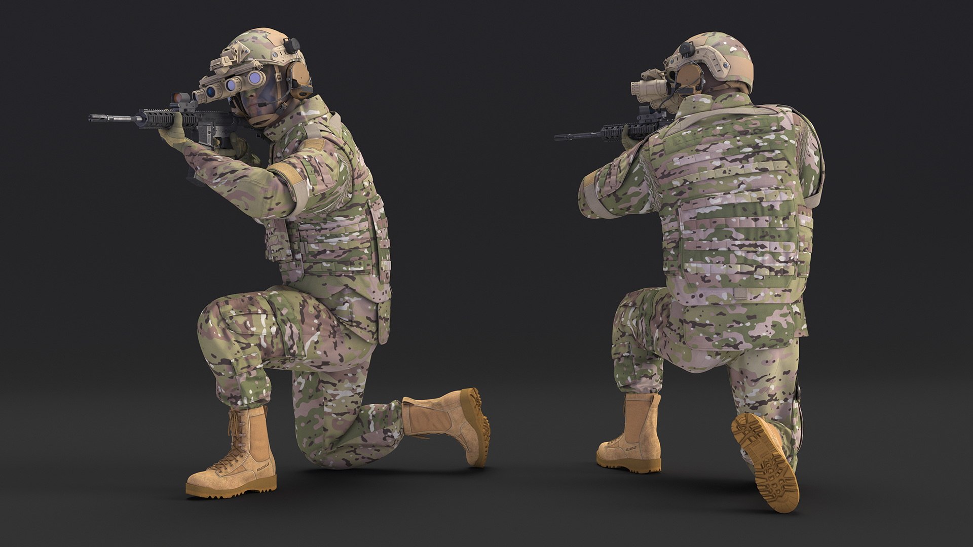 3D Model Soldier In Green Camo With Night Vision Aiming - TurboSquid ...