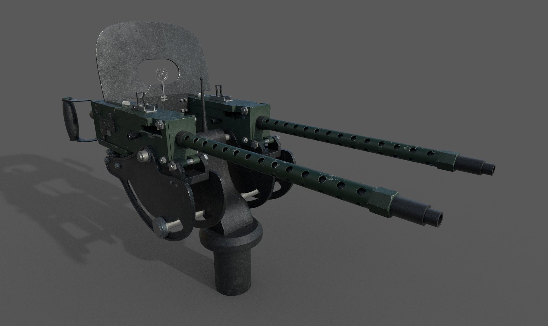 Machine Gun Turret 3D Model - TurboSquid 1661409