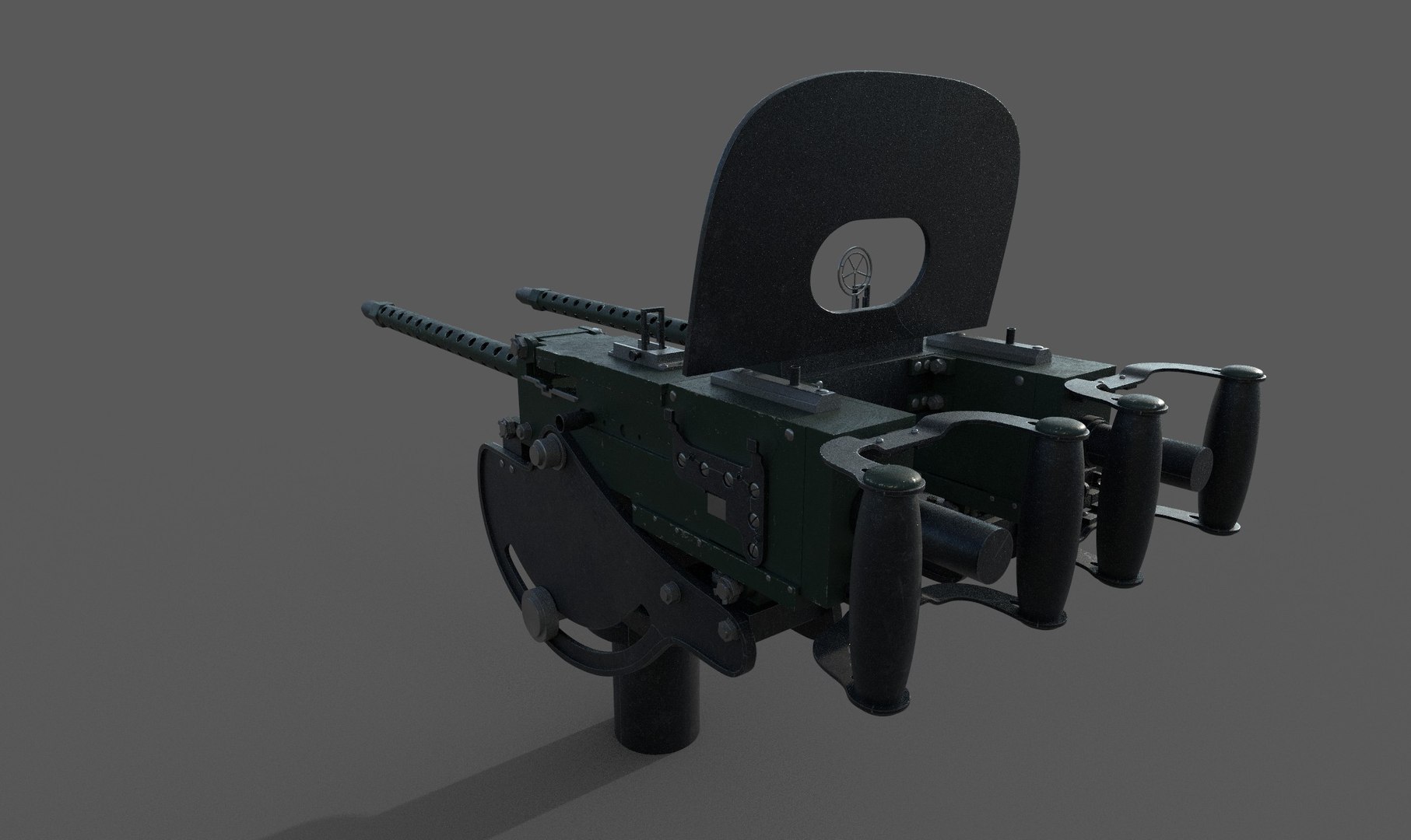 Machine Gun Turret 3D Model - TurboSquid 1661409