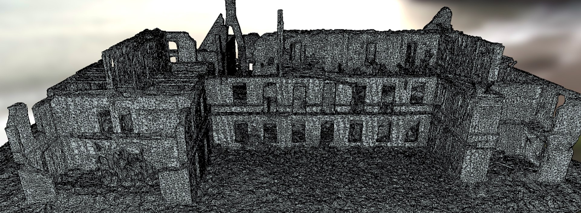 Wrecked soviet building latvia 3D - TurboSquid 1691167