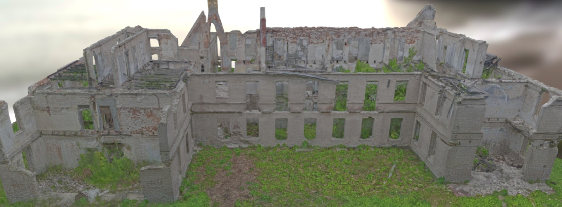 Wrecked soviet building latvia 3D - TurboSquid 1691167