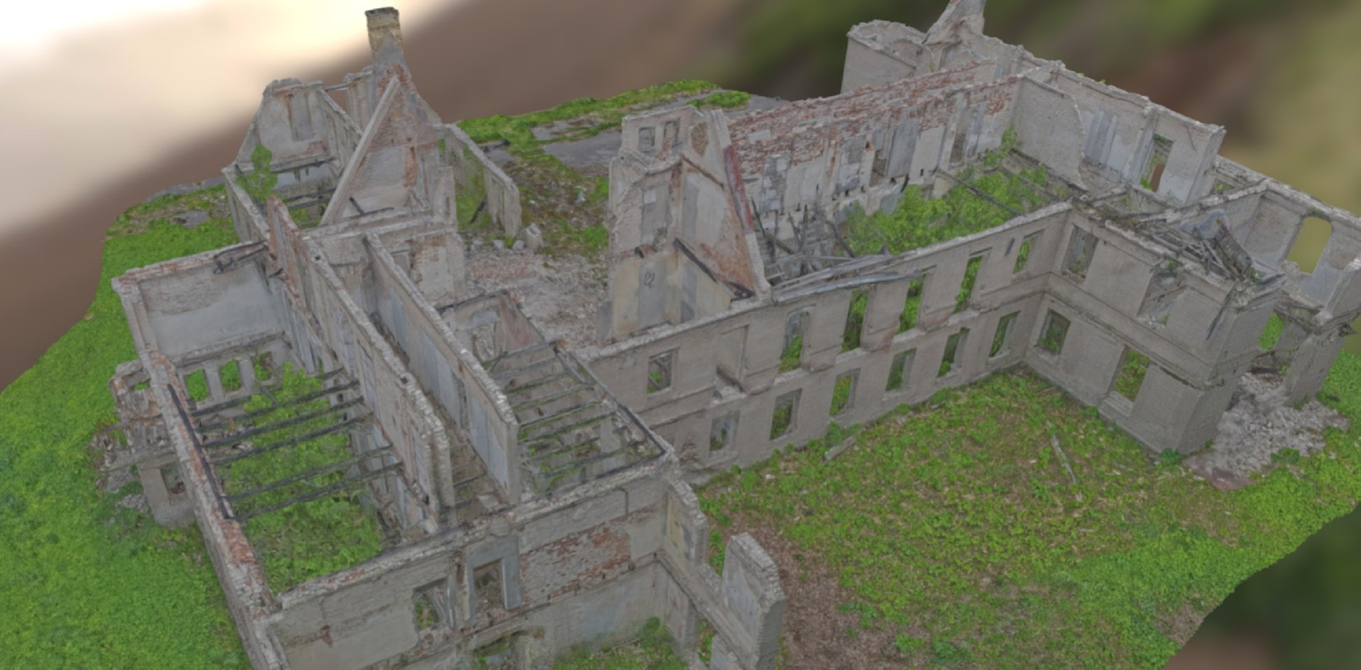 Wrecked soviet building latvia 3D - TurboSquid 1691167