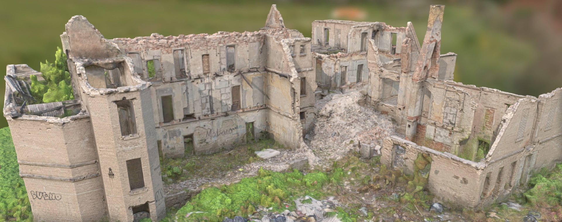 Wrecked soviet building latvia 3D - TurboSquid 1691167