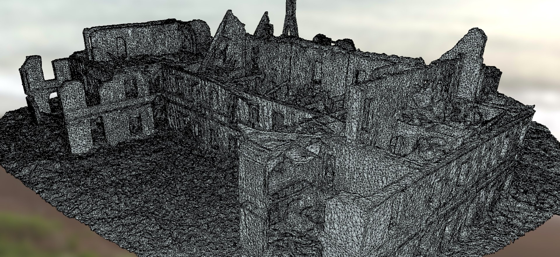 Wrecked soviet building latvia 3D - TurboSquid 1691167