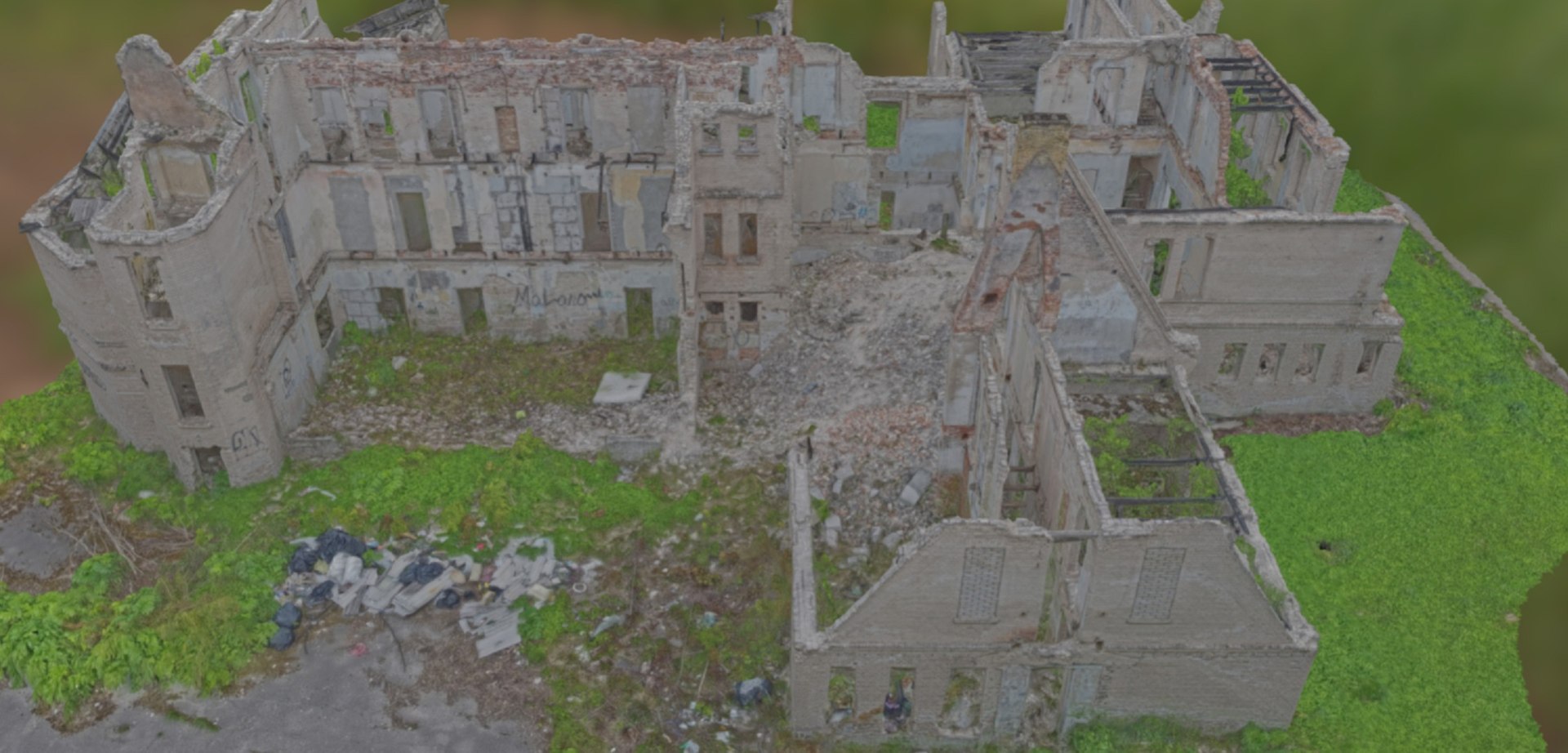 Wrecked soviet building latvia 3D - TurboSquid 1691167