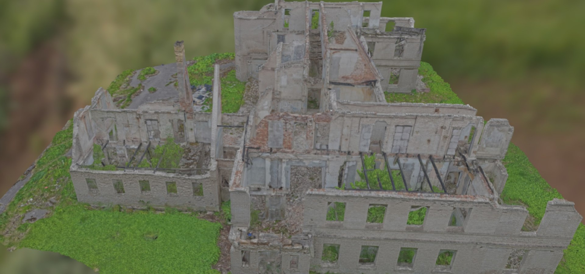 Wrecked soviet building latvia 3D - TurboSquid 1691167