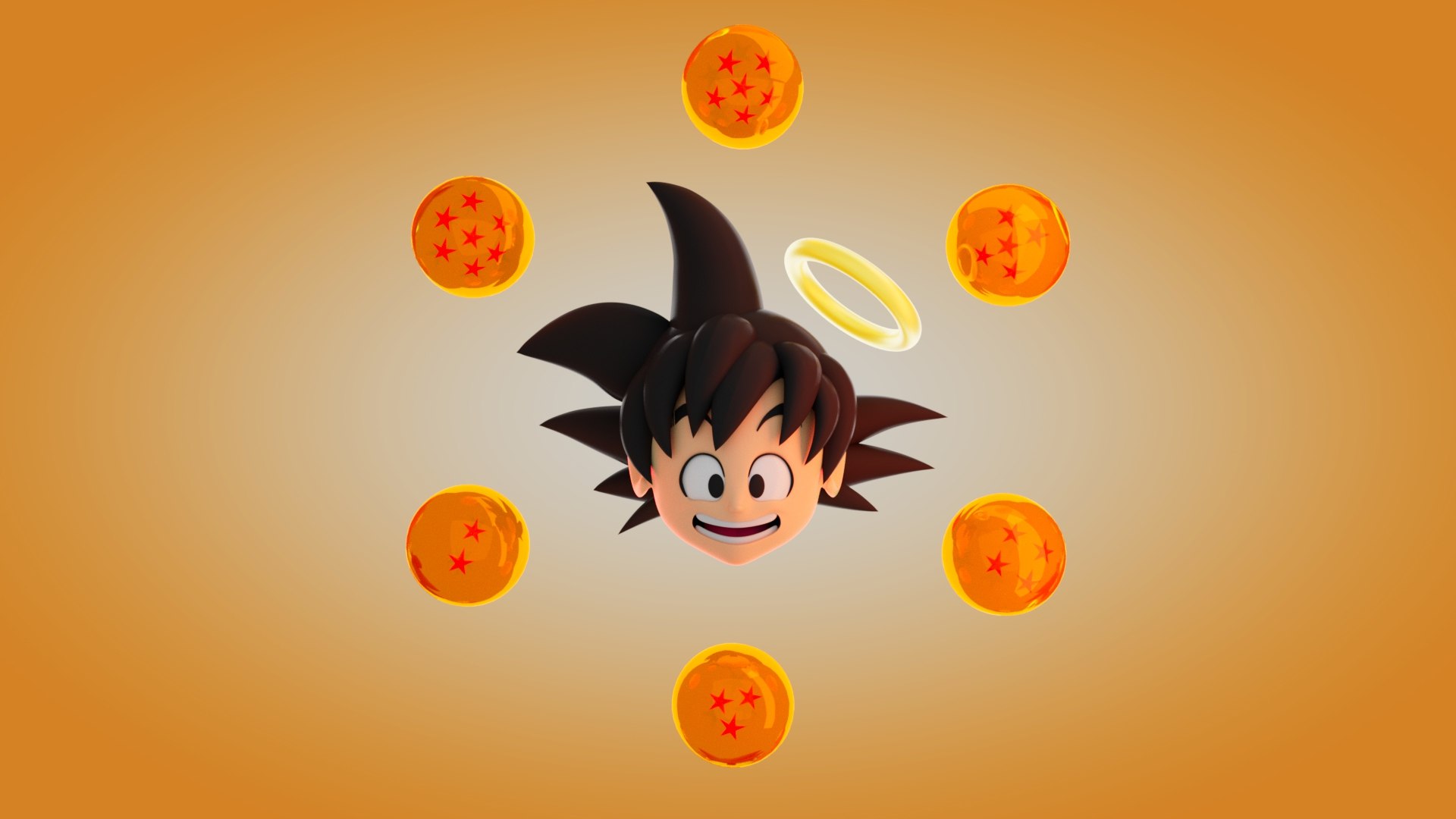 3D Model Son Goku Head 3d Modeling With Dragonball Around - TurboSquid ...