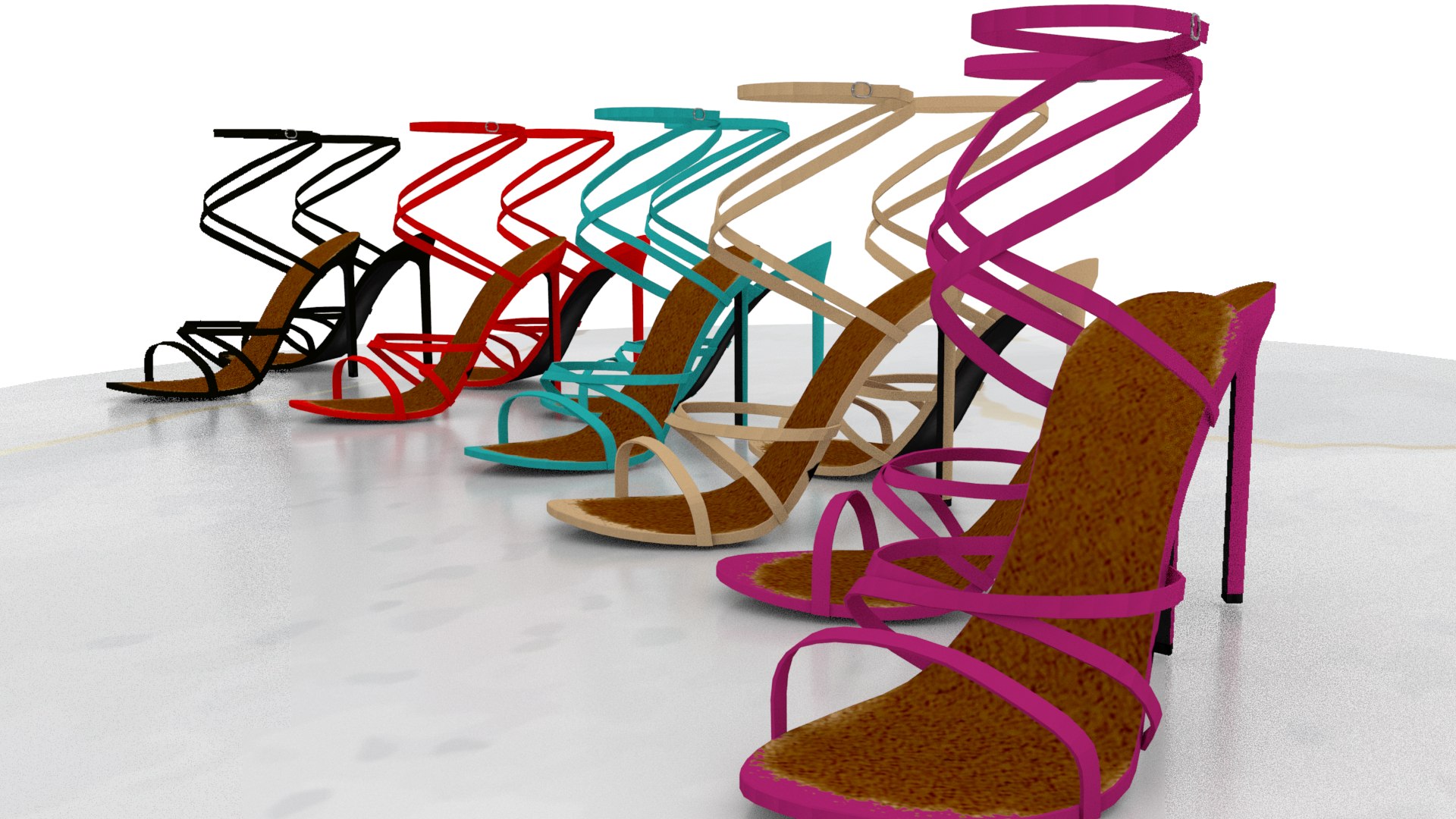 Sandal High Heel 3D Model - TurboSquid 2123508