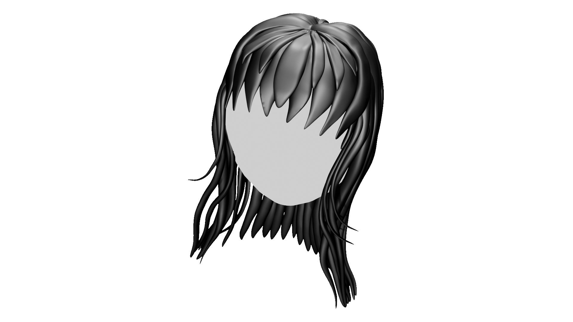 3D Hairs wigs - TurboSquid 1814592