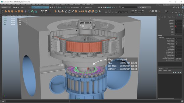 Hydroelectric power generator 3D model - TurboSquid 1955406