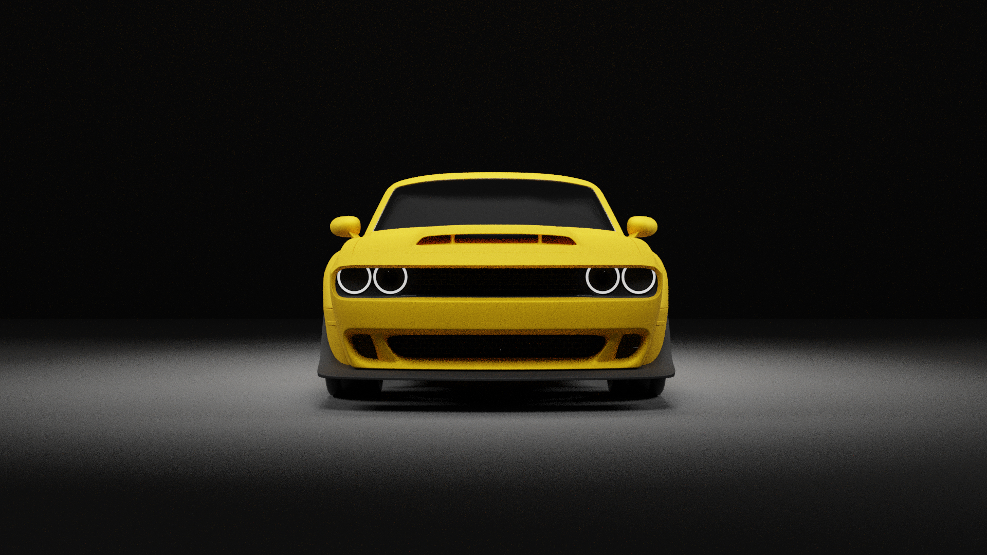 3D Model Dodge Challenger SRT Helli Yellow 3D Model - TurboSquid 2244480