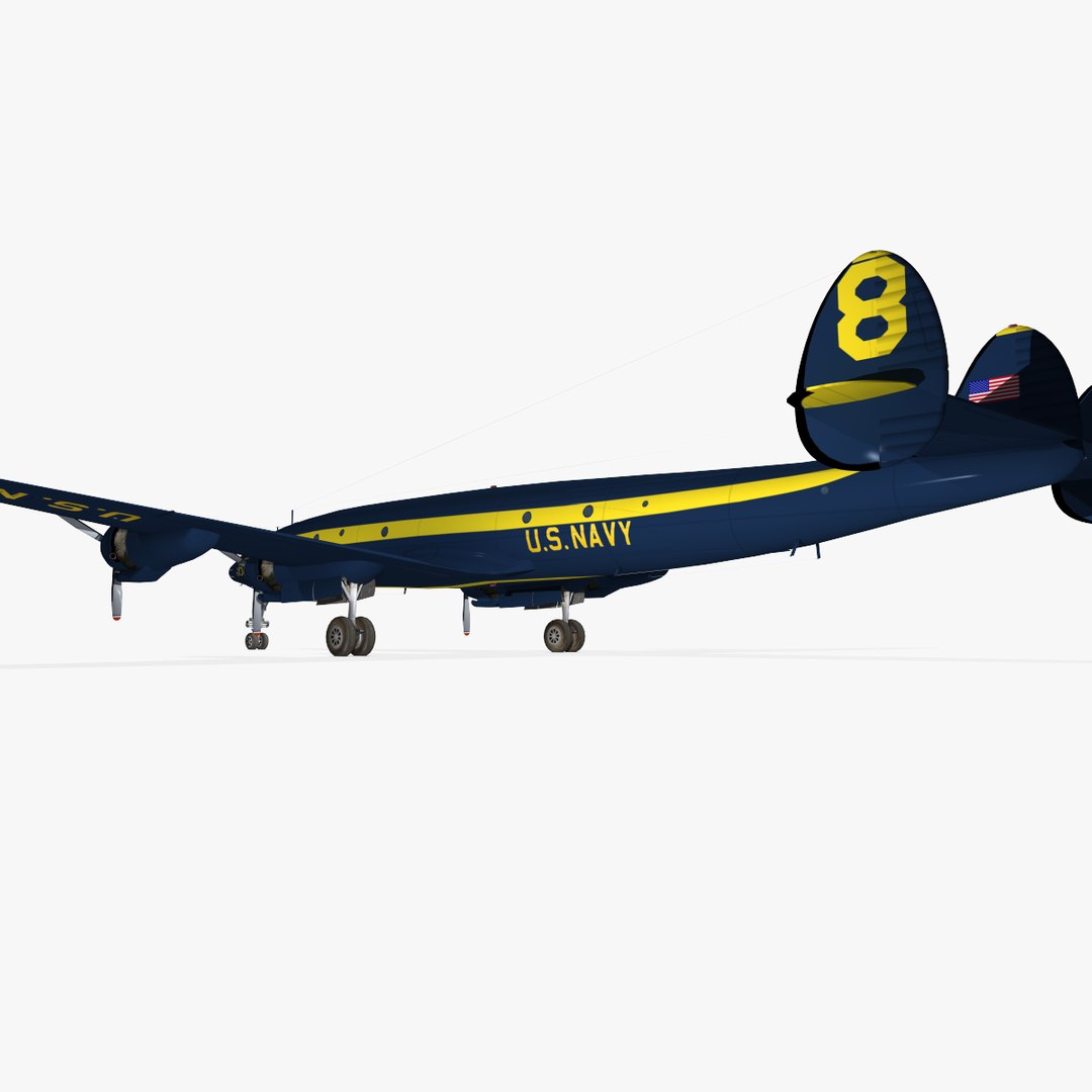 3d Model C-121j Constellation Blue Angels