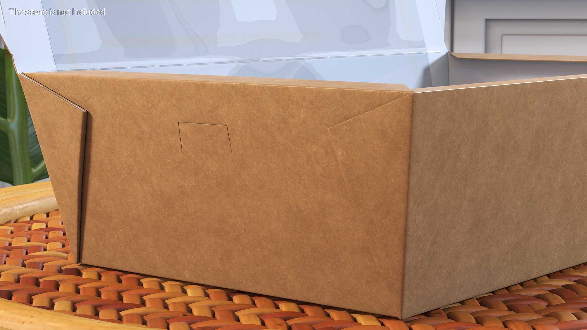 Opened Kraft Food Box with Window Medium model - TurboSquid 1808377