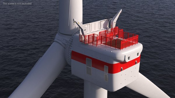 modelo 3d Pescantes Crane Seasight en turbinas eólicas marinas ...