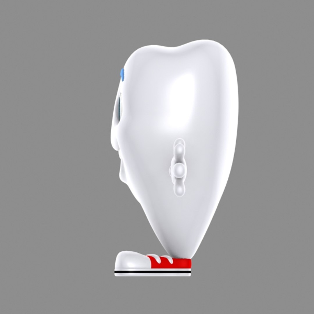 Cool Cartoon Tooth 3d Model