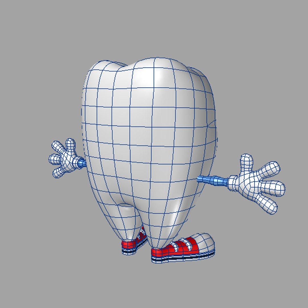 Cool Cartoon Tooth 3d Model