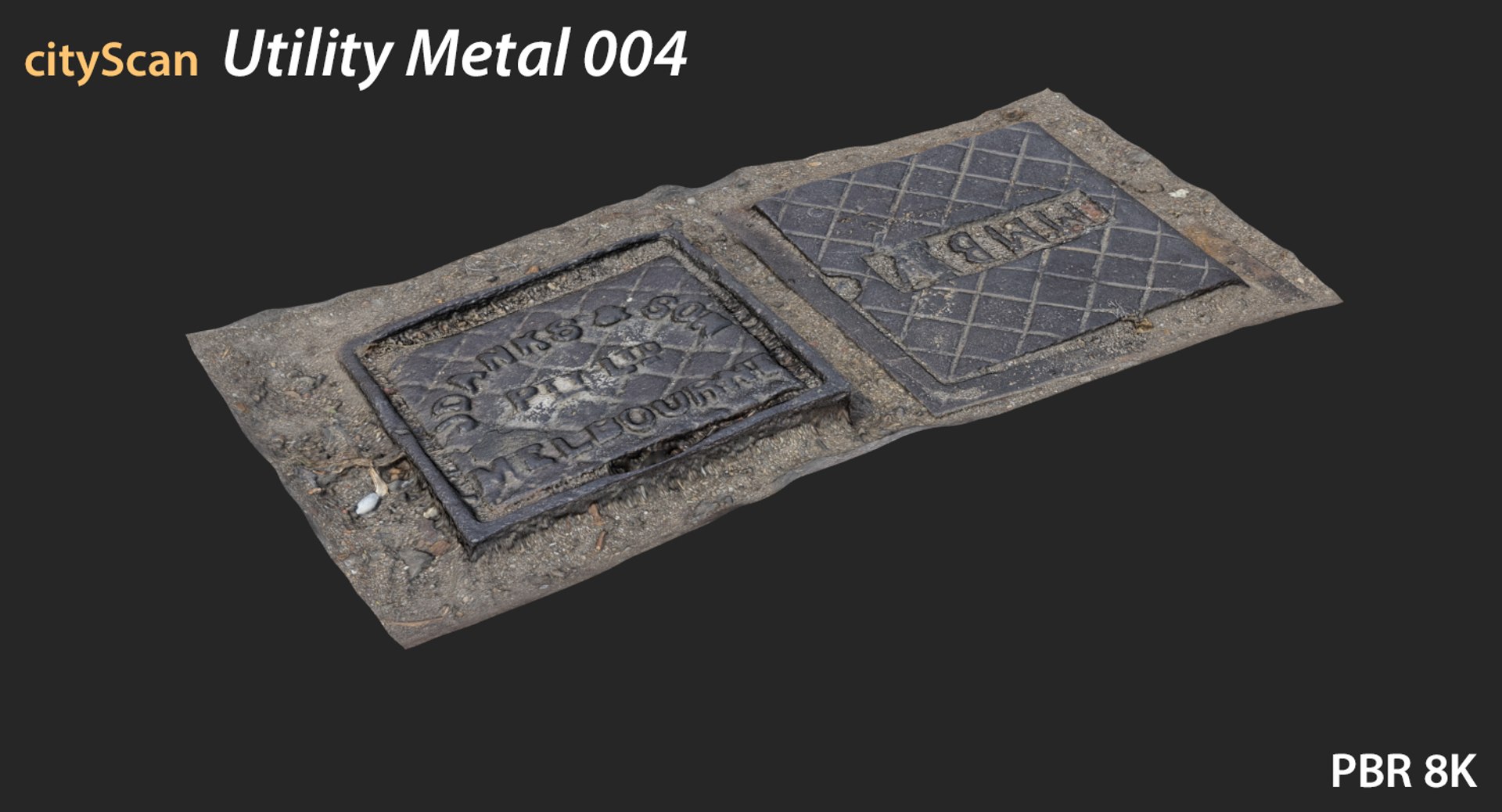 3D Metal Utility Cover 8k - TurboSquid 1419970