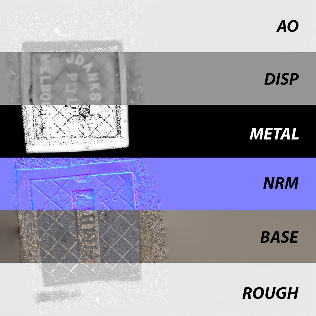 3D Metal Utility Cover 8k - TurboSquid 1419970