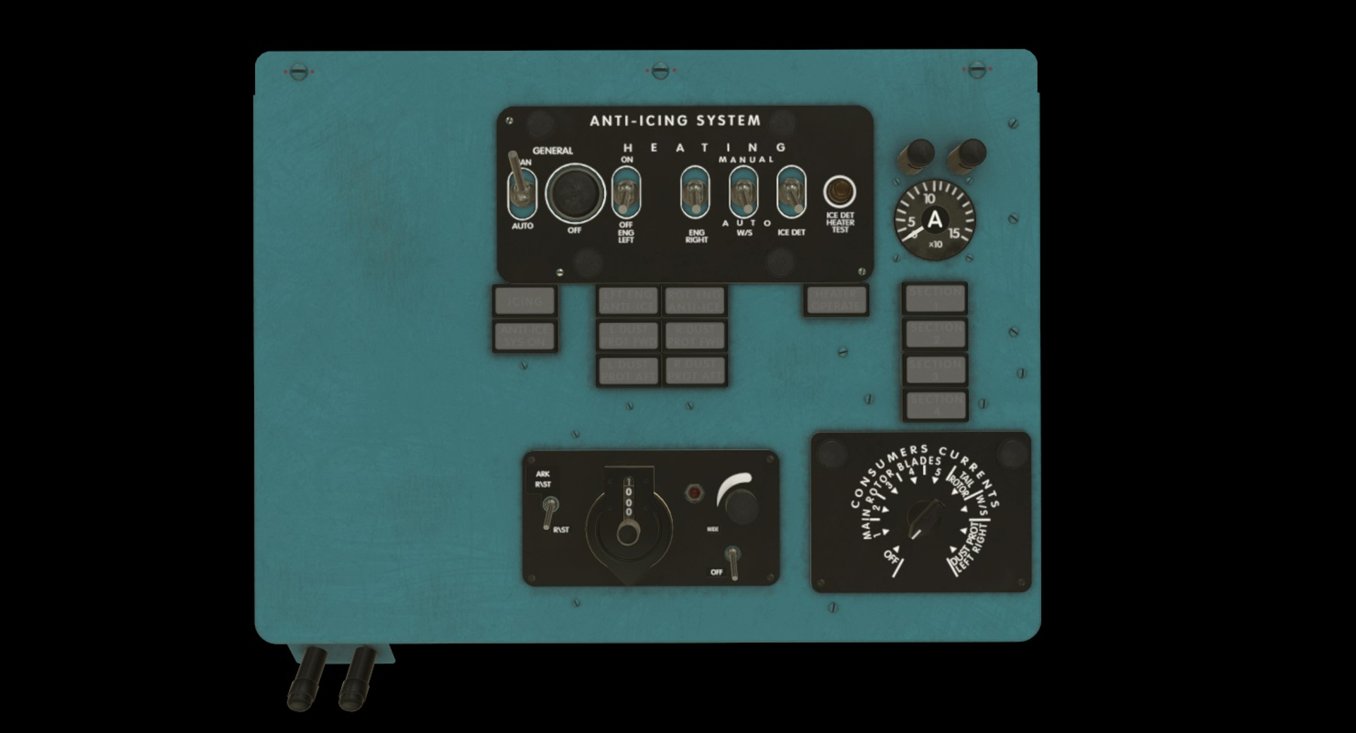 Left overhead panels board 3D model - TurboSquid 1369609
