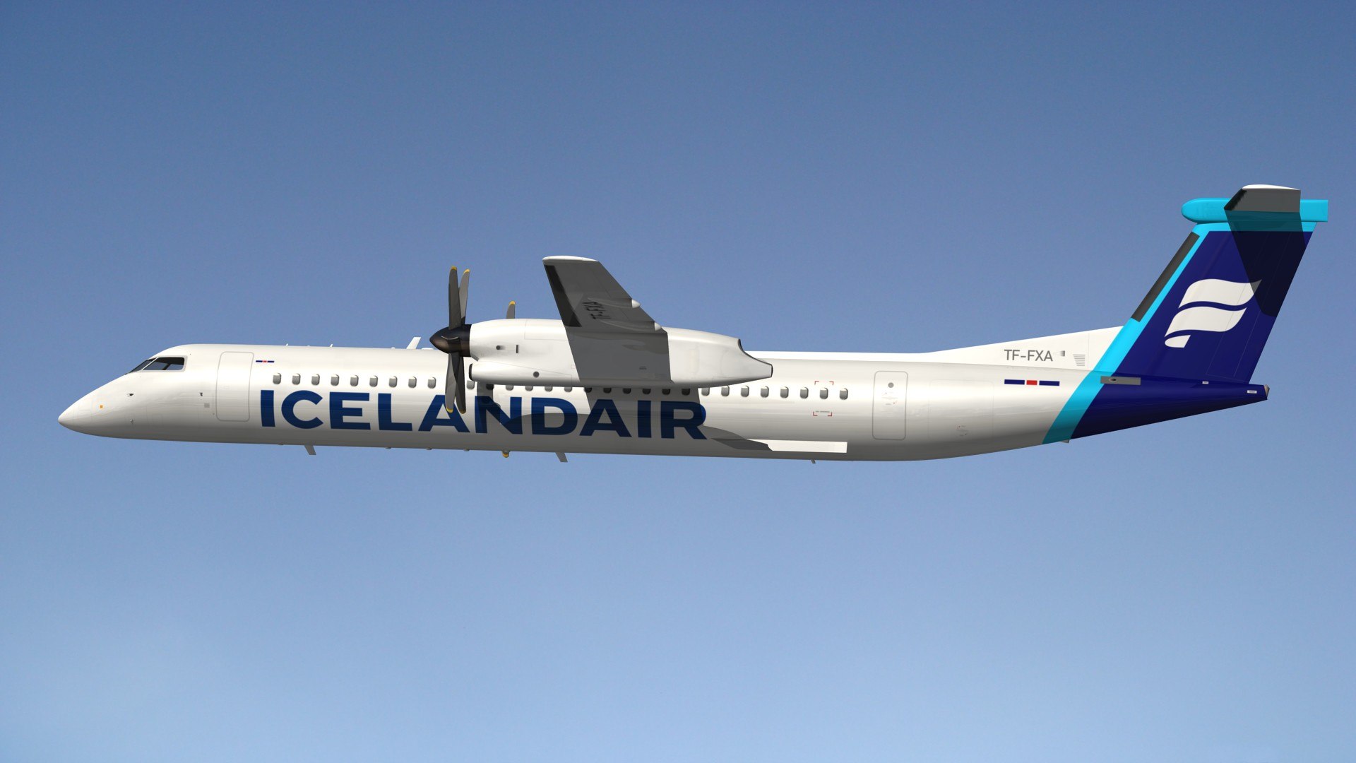 Dash 8 Icelandair 3D model - TurboSquid 2162167