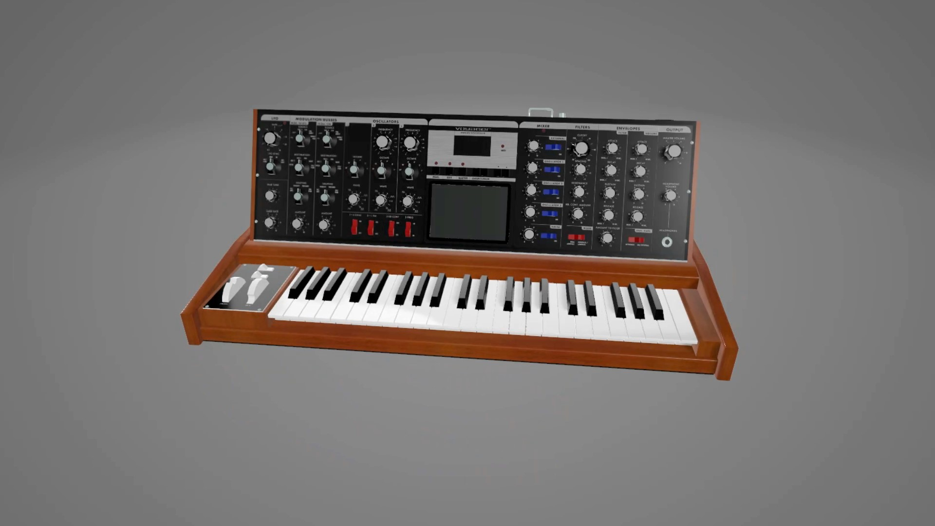 3d Keyboard Synth Synthesizer Model