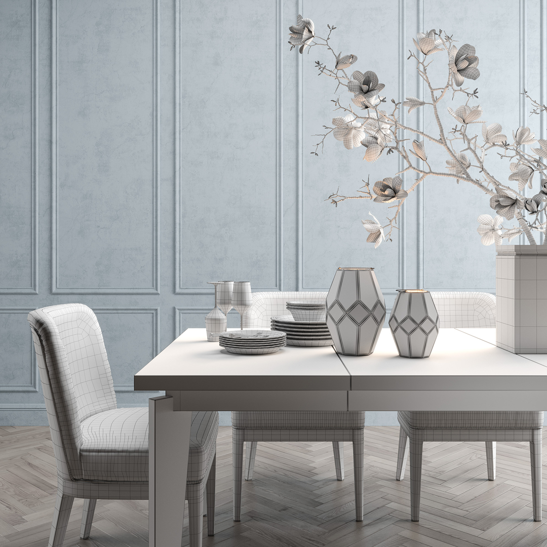 modèle 3D de Table extensible à pattes inclinées - TurboSquid 1339107