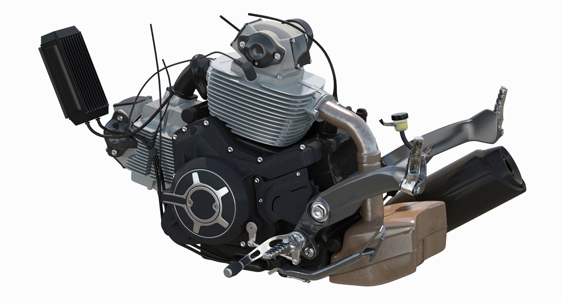 3d motorcycle engine model