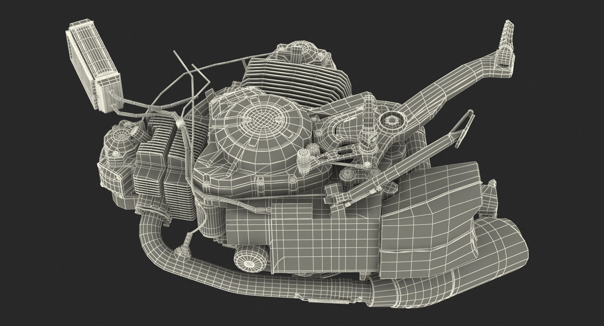 3d Motorcycle Engine Model
