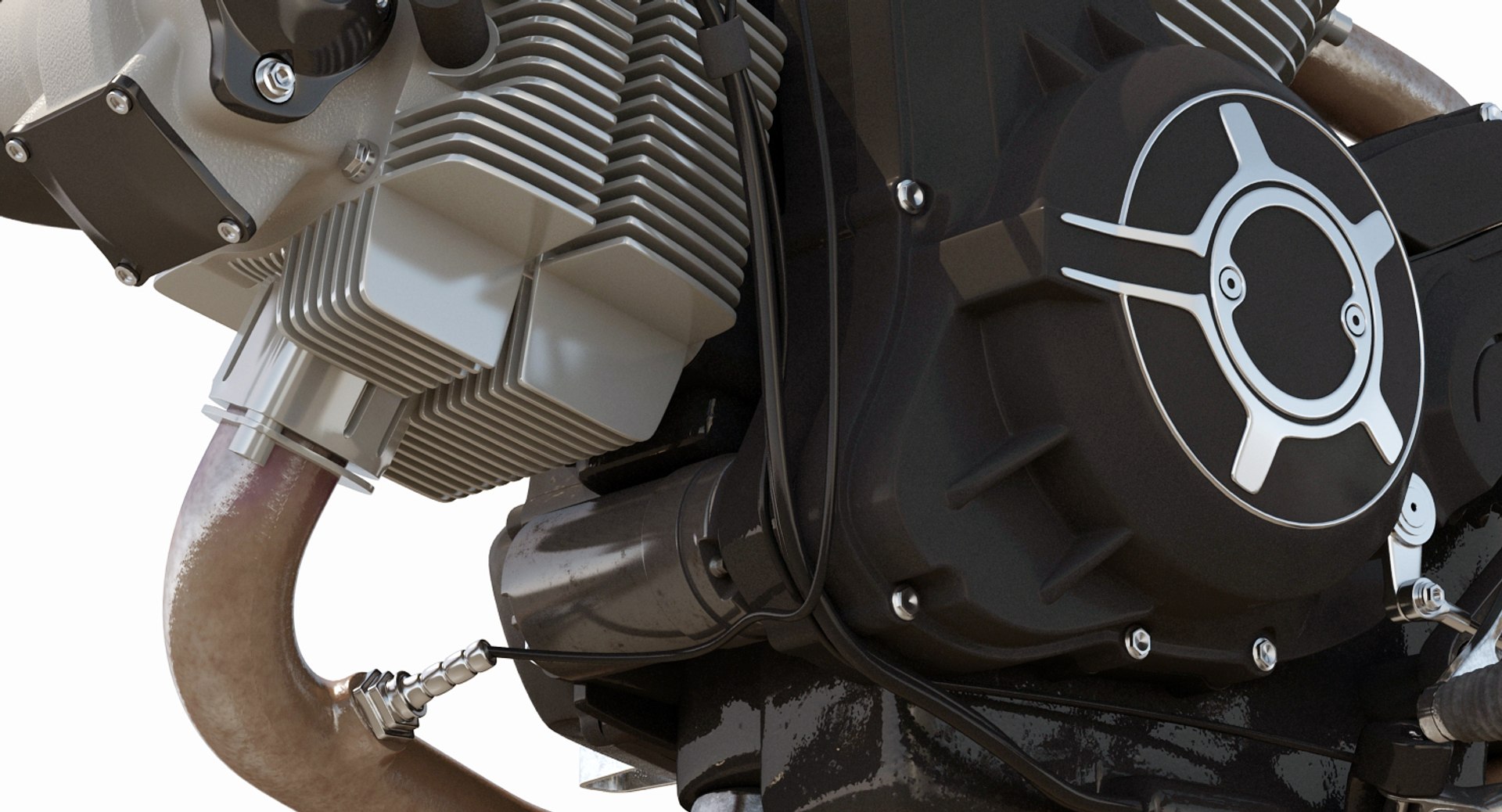 3d motorcycle engine model