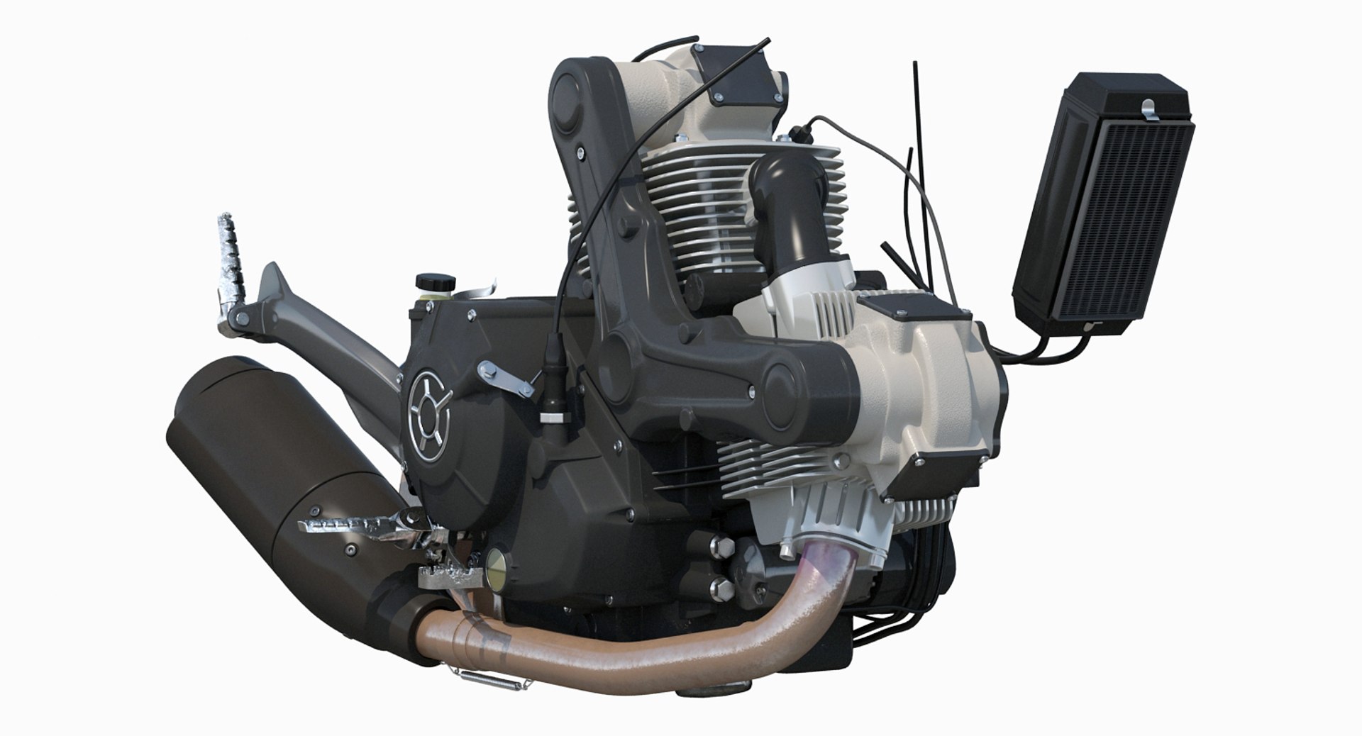 3d motorcycle engine model