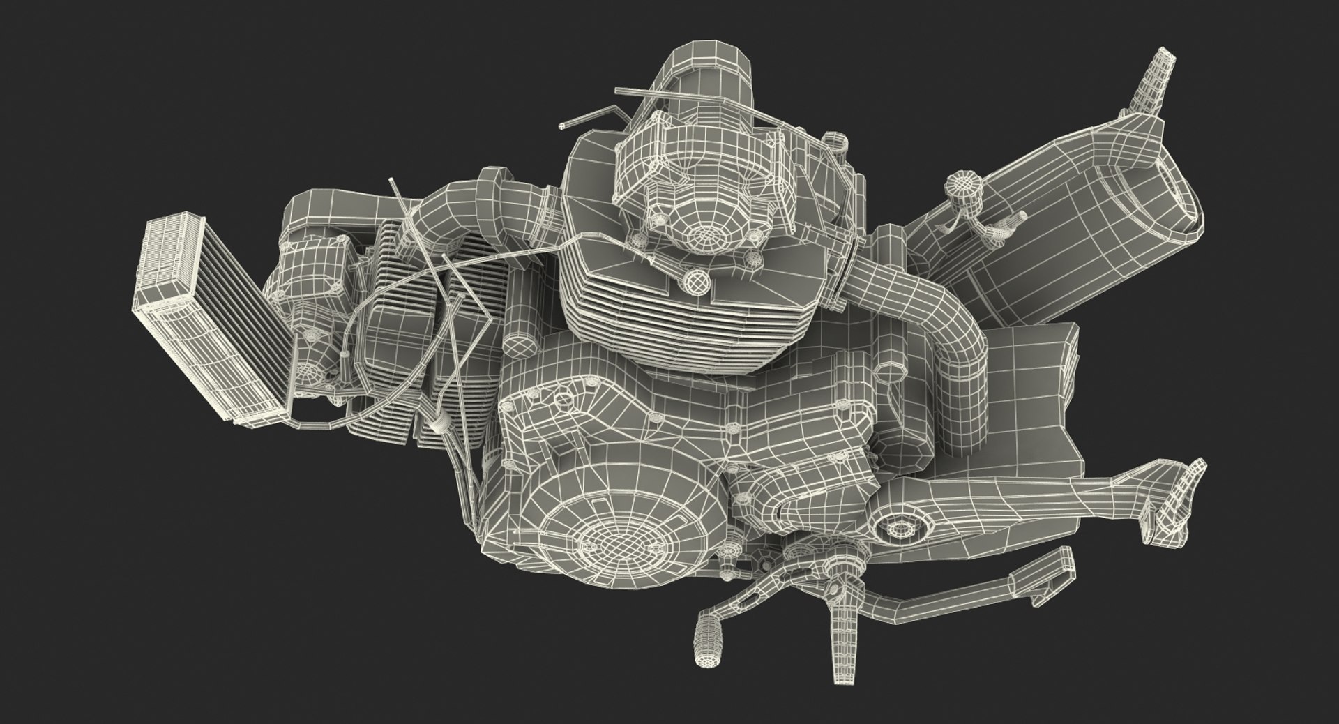 3d Motorcycle Engine Model