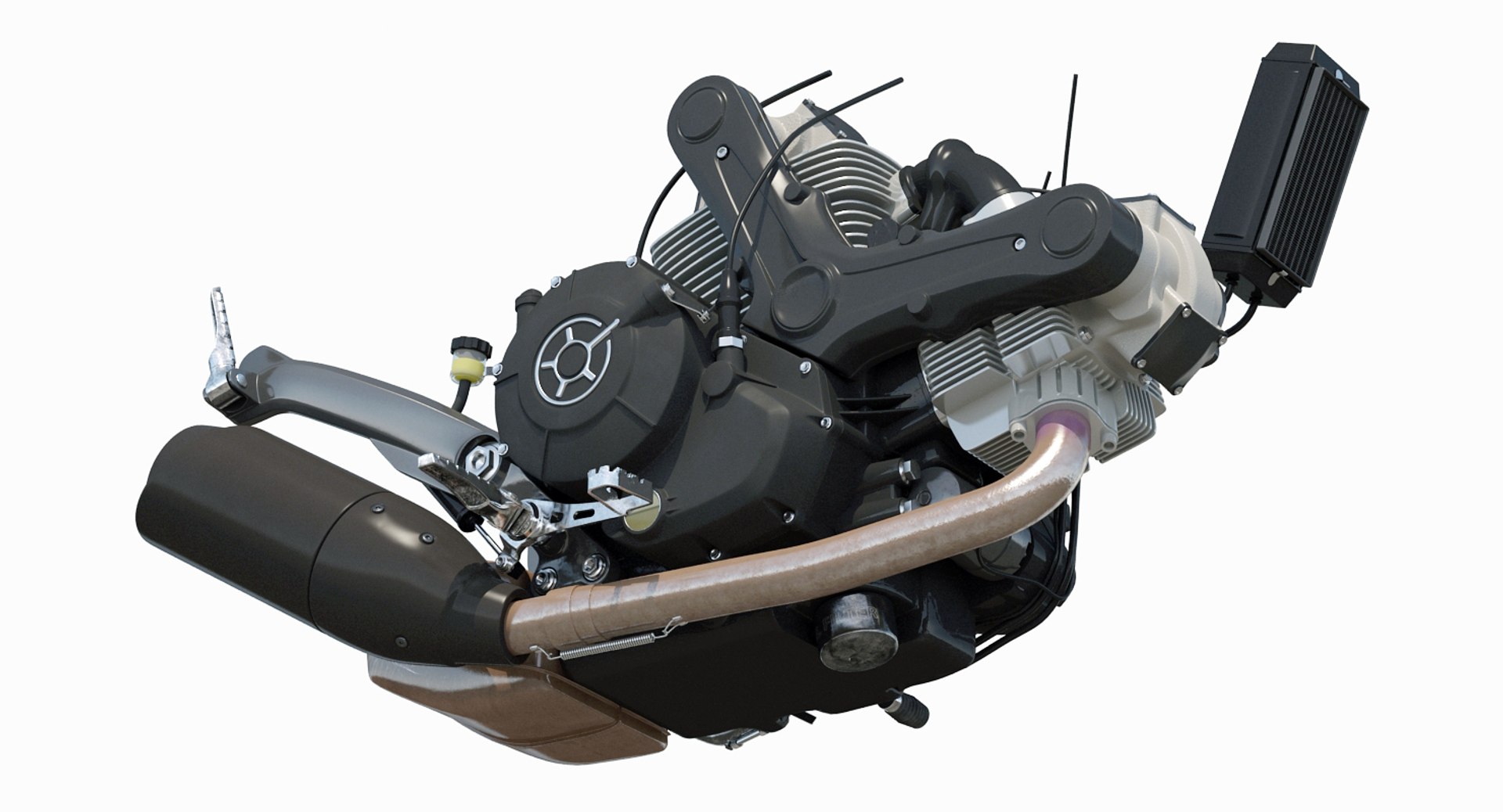 3d motorcycle engine model