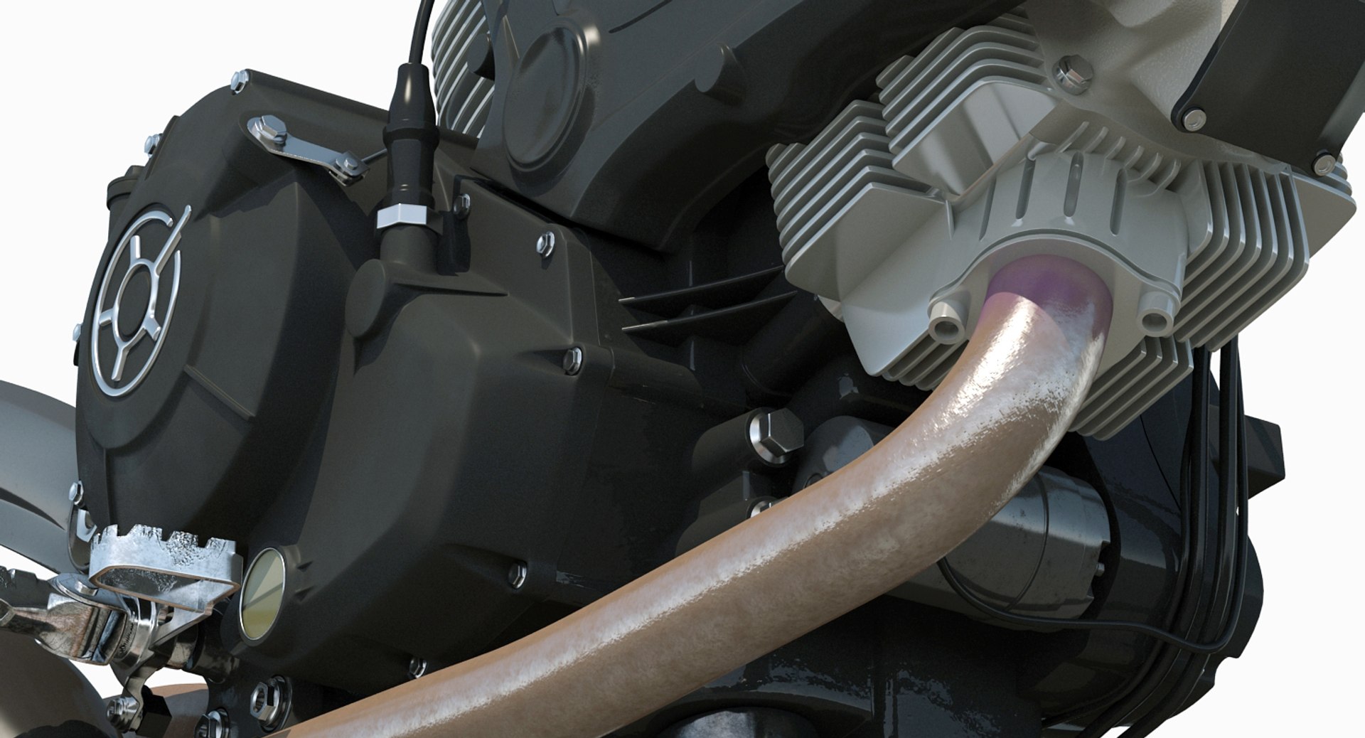 3d motorcycle engine model