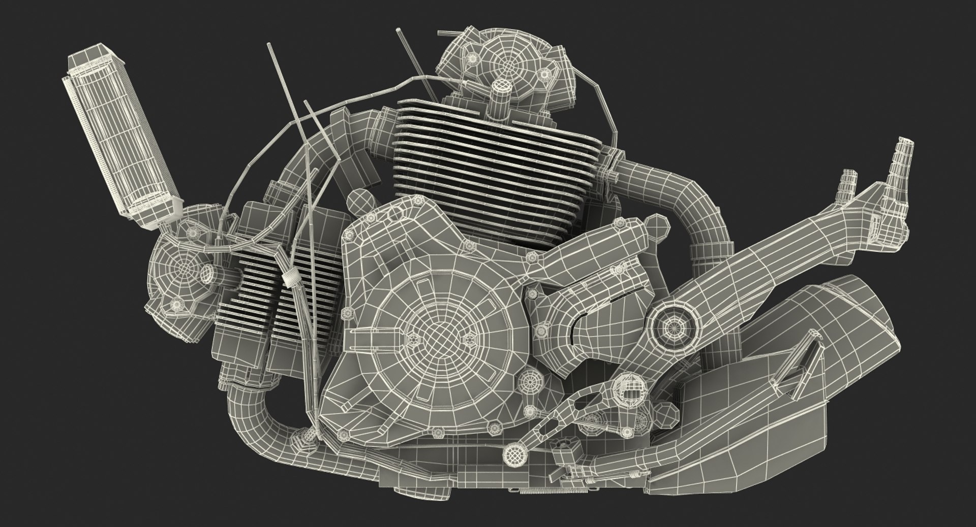 3d Motorcycle Engine Model