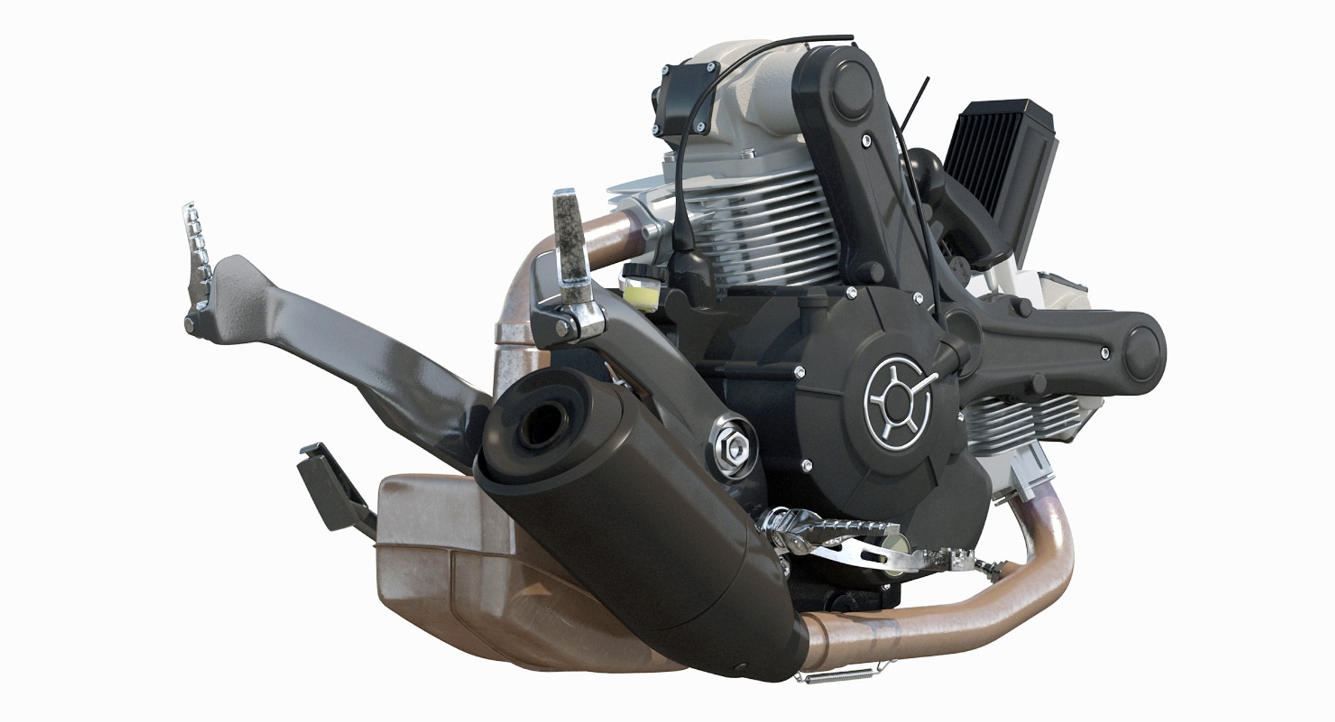 3d motorcycle engine model
