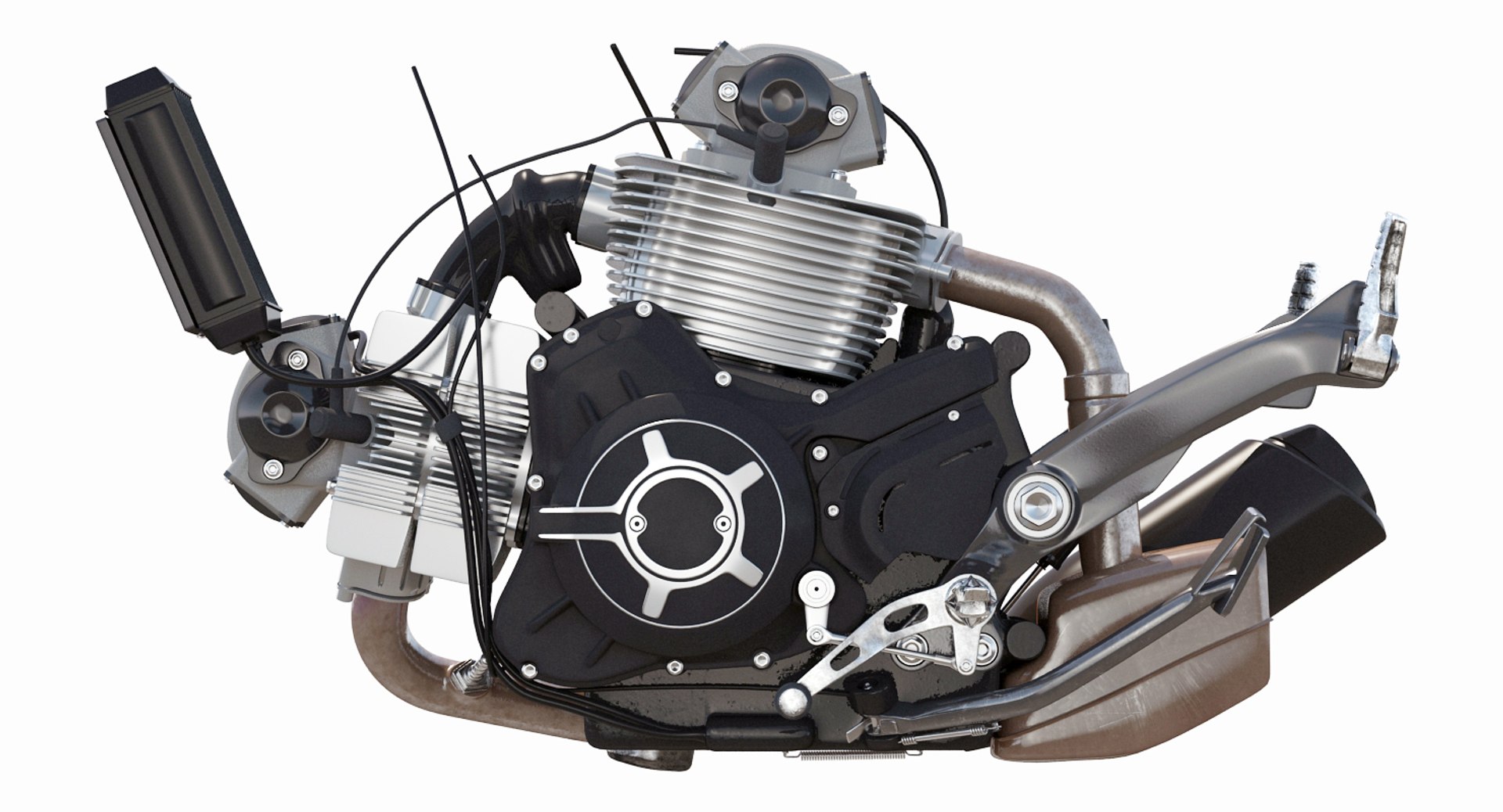 3d motorcycle engine model