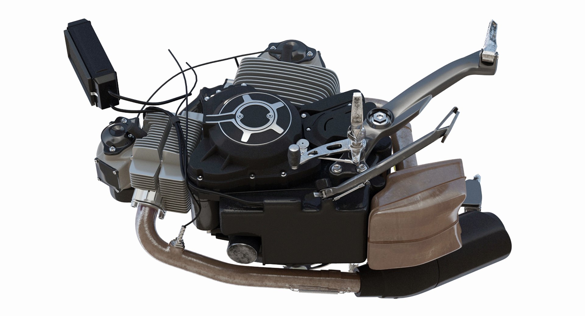 3d motorcycle engine model