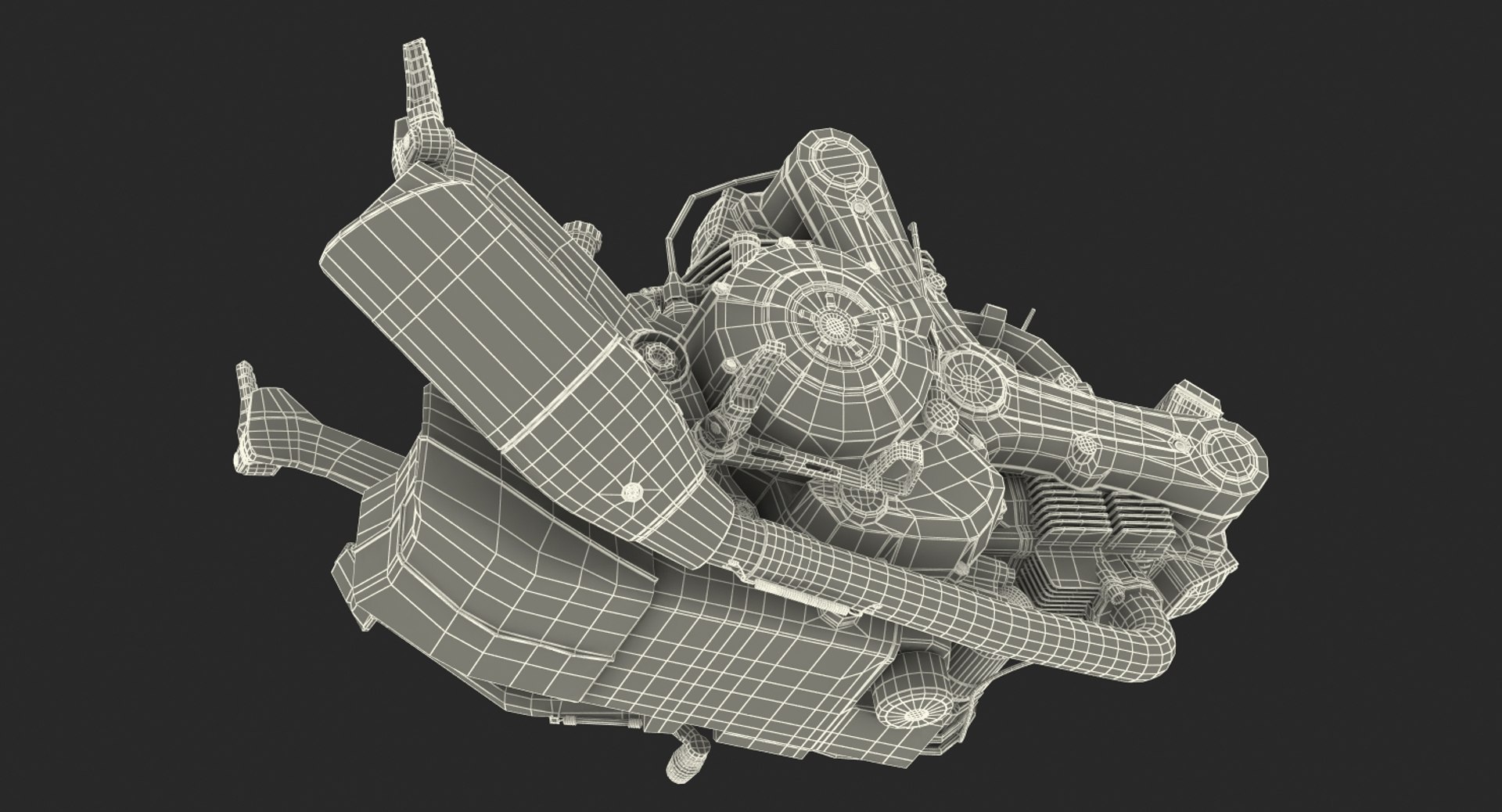 3d Motorcycle Engine Model