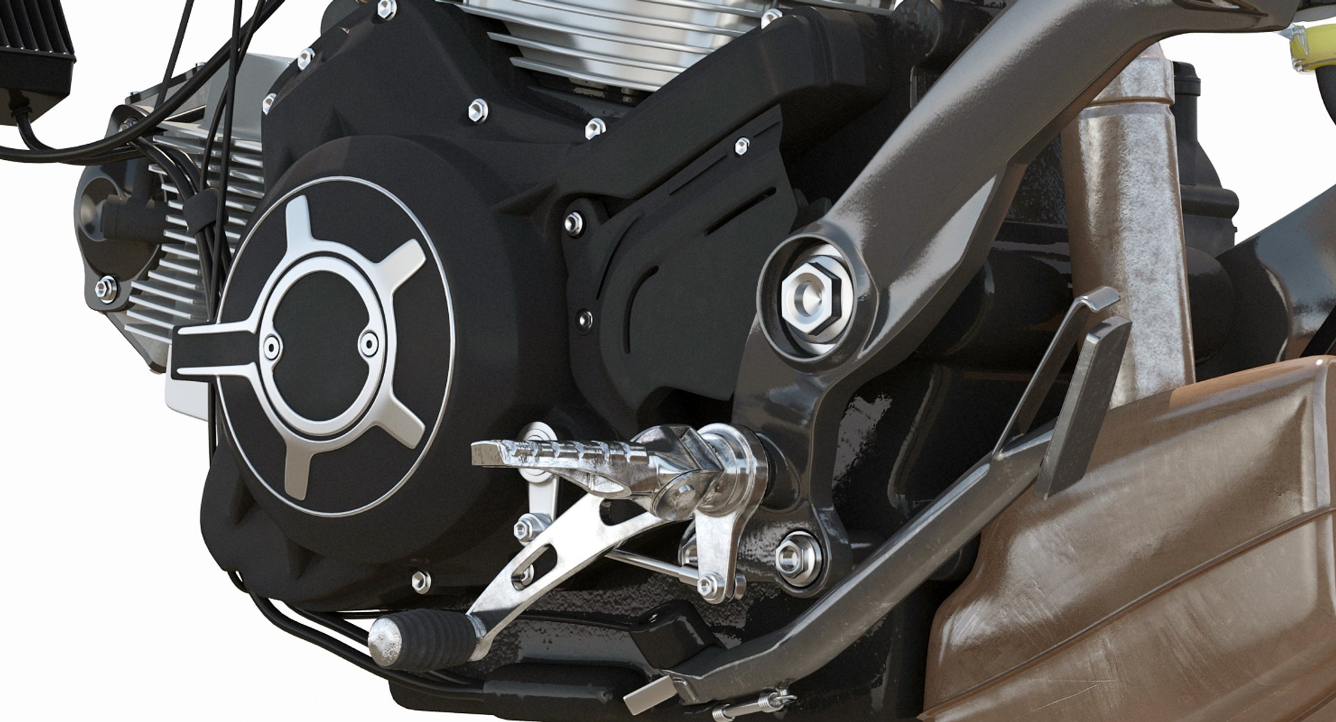 3d motorcycle engine model