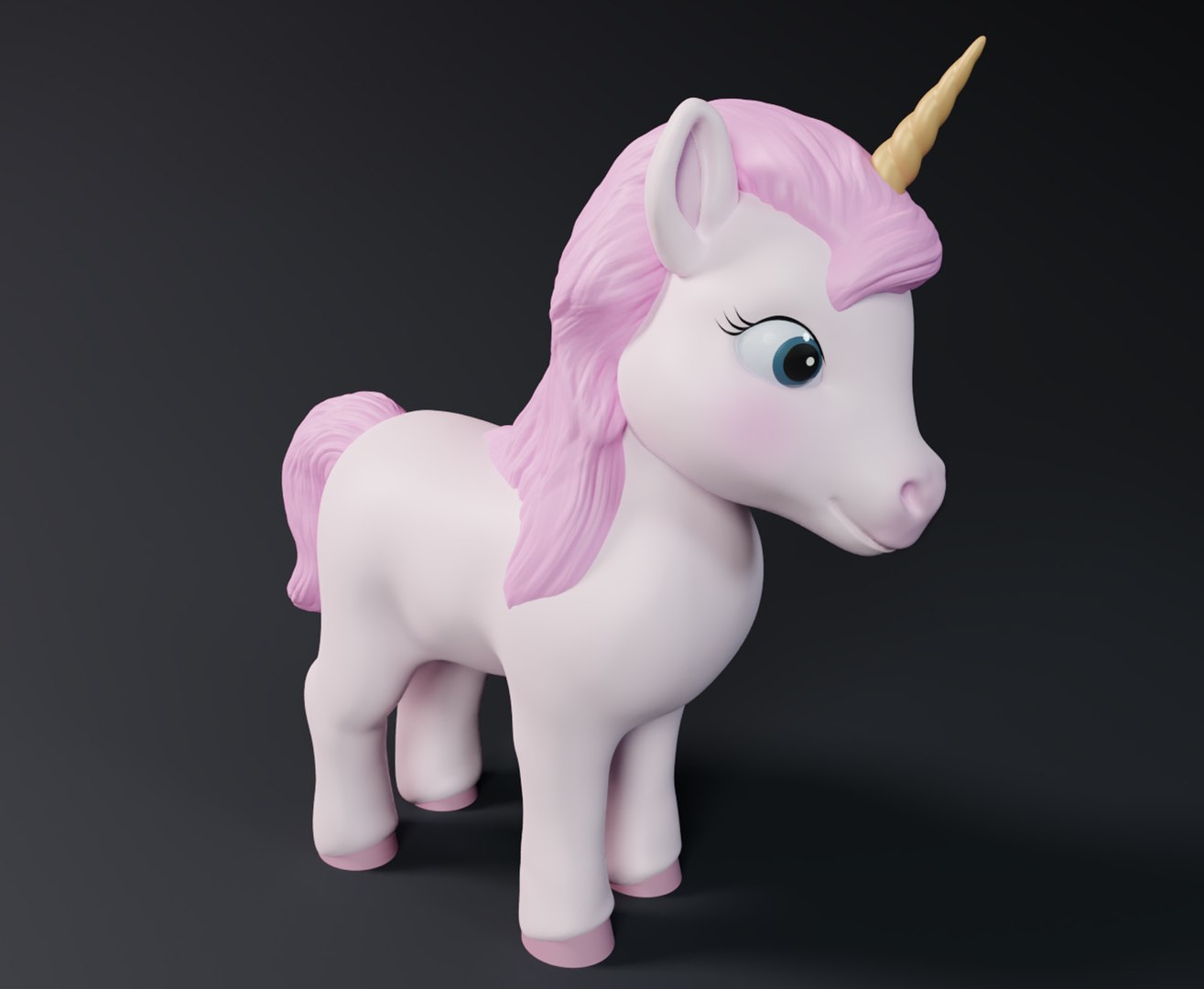 3D Cute Unicorn Model - TurboSquid 2226804