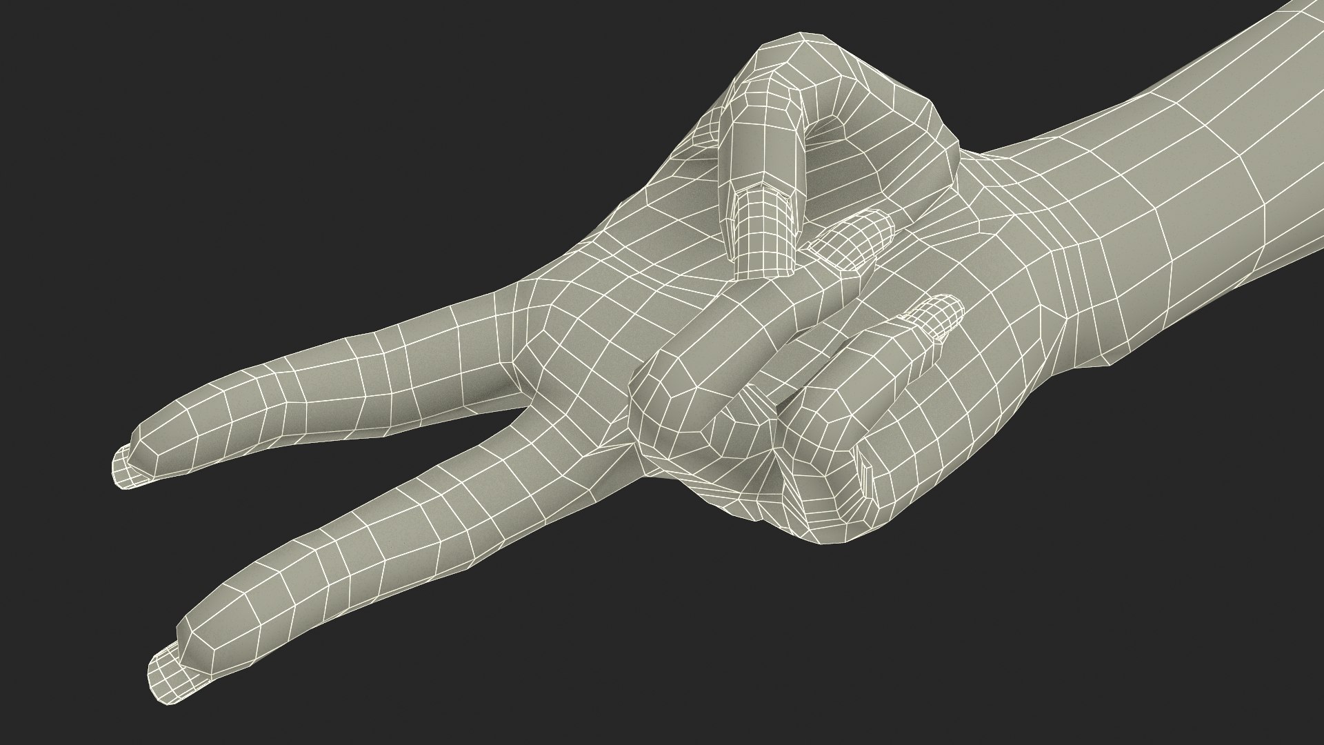 Hand Of African Female Victory Sign Pose 3D Model - TurboSquid 2193595