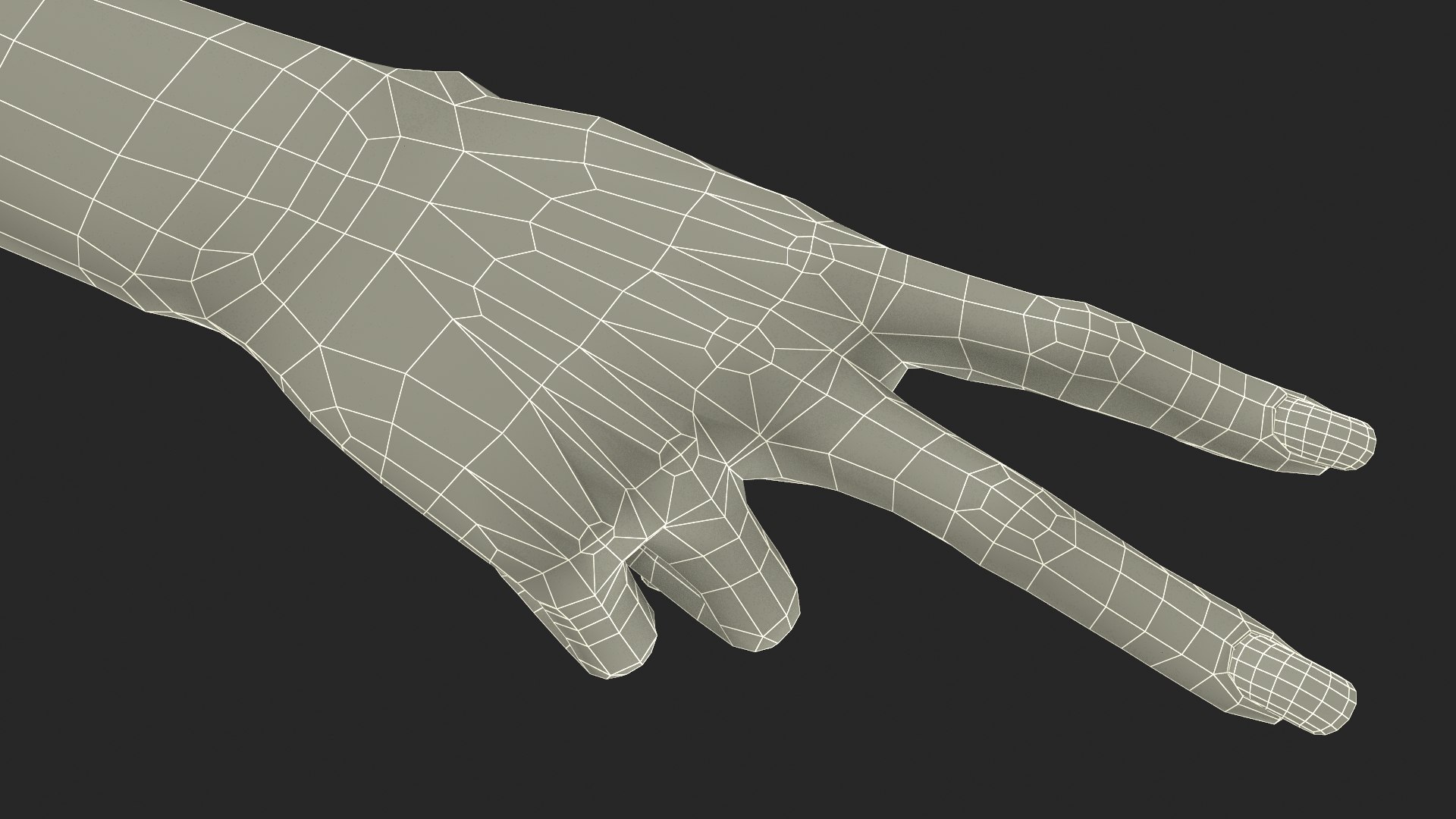 Hand Of African Female Victory Sign Pose 3D Model - TurboSquid 2193595
