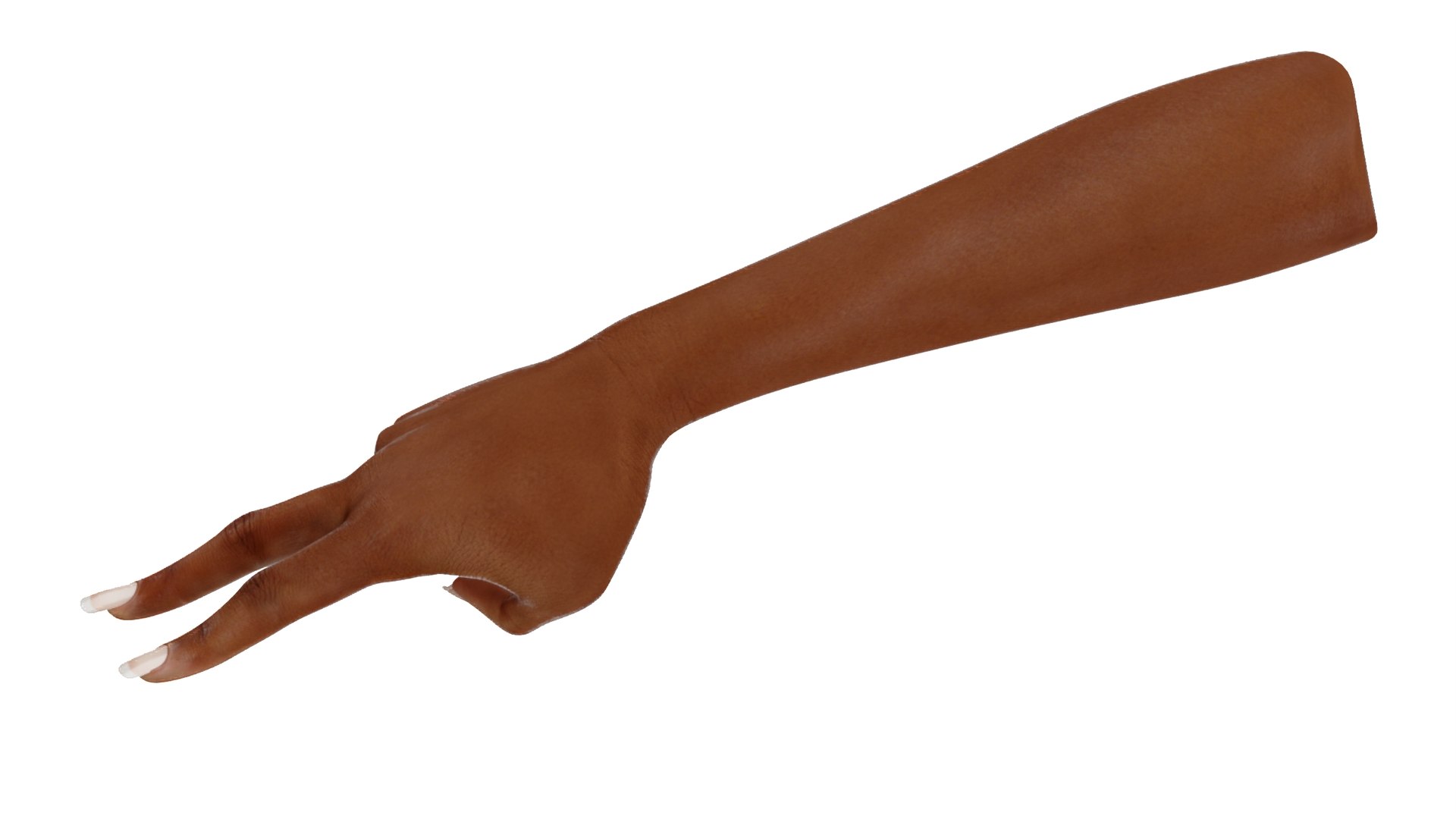 Hand Of African Female Victory Sign Pose 3D Model - TurboSquid 2193595