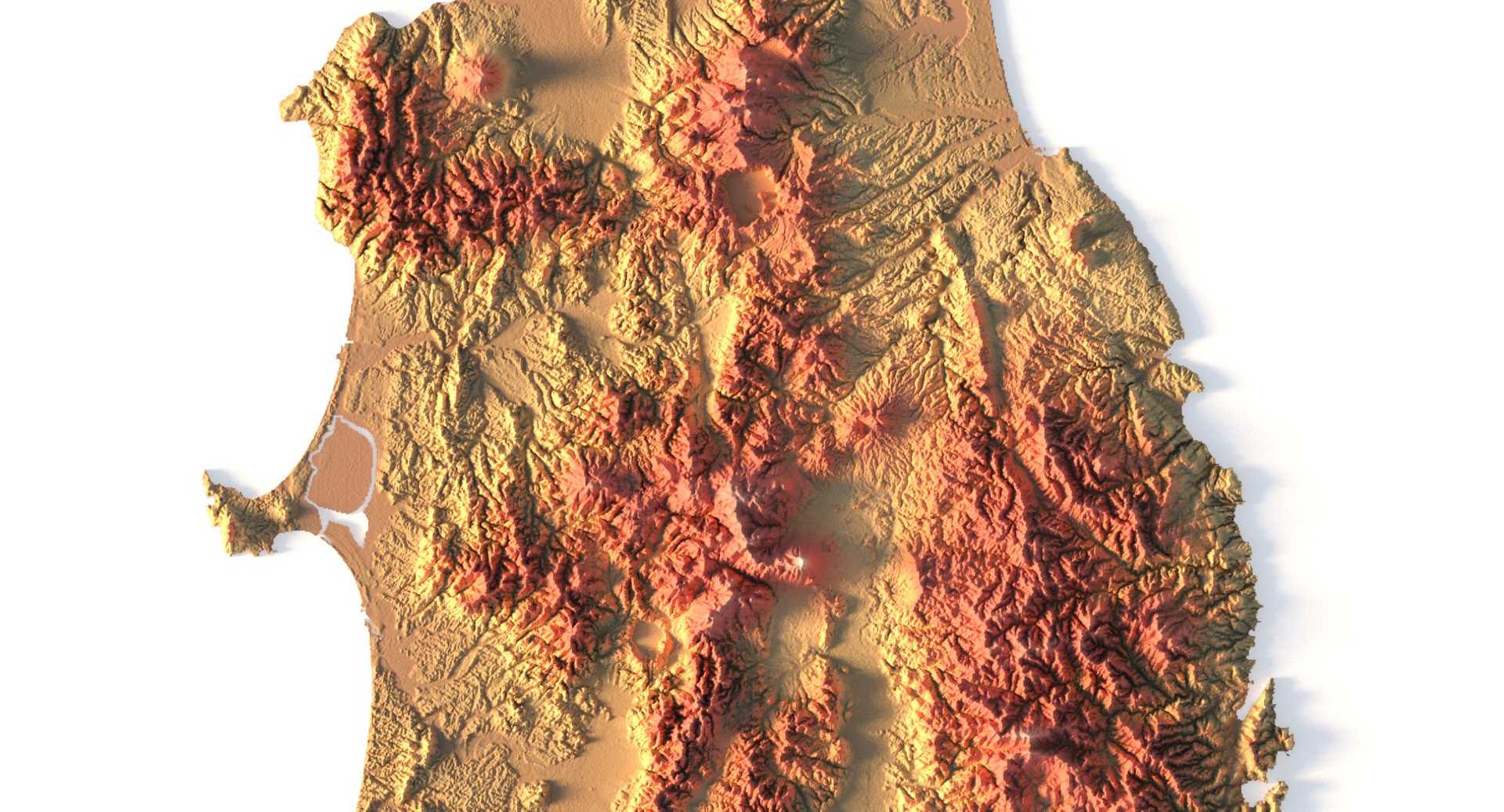 Japan Relief map and 3D model 3D 모델 - TurboSquid 1886111