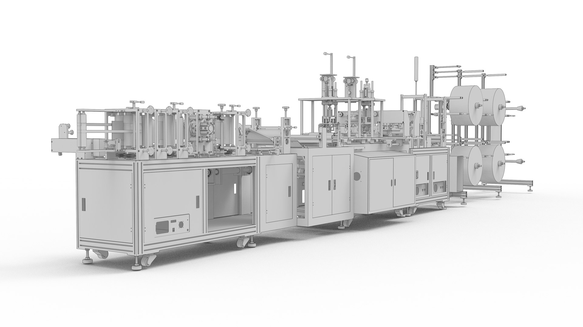 Fully Automatic NK95 Mask Machine Assembly Line Model - TurboSquid 1853734