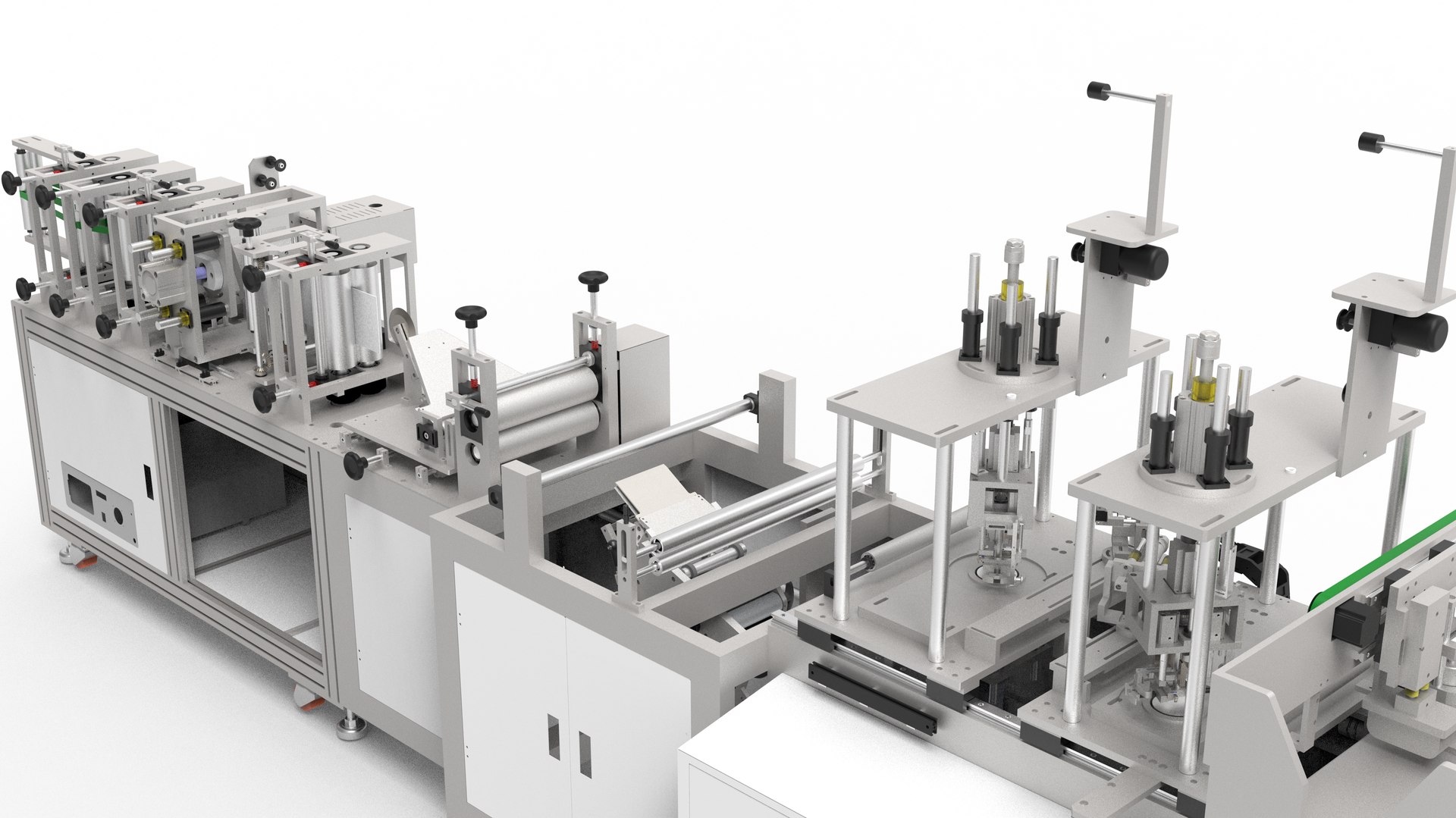 Fully Automatic NK95 Mask Machine Assembly Line Model - TurboSquid 1853734